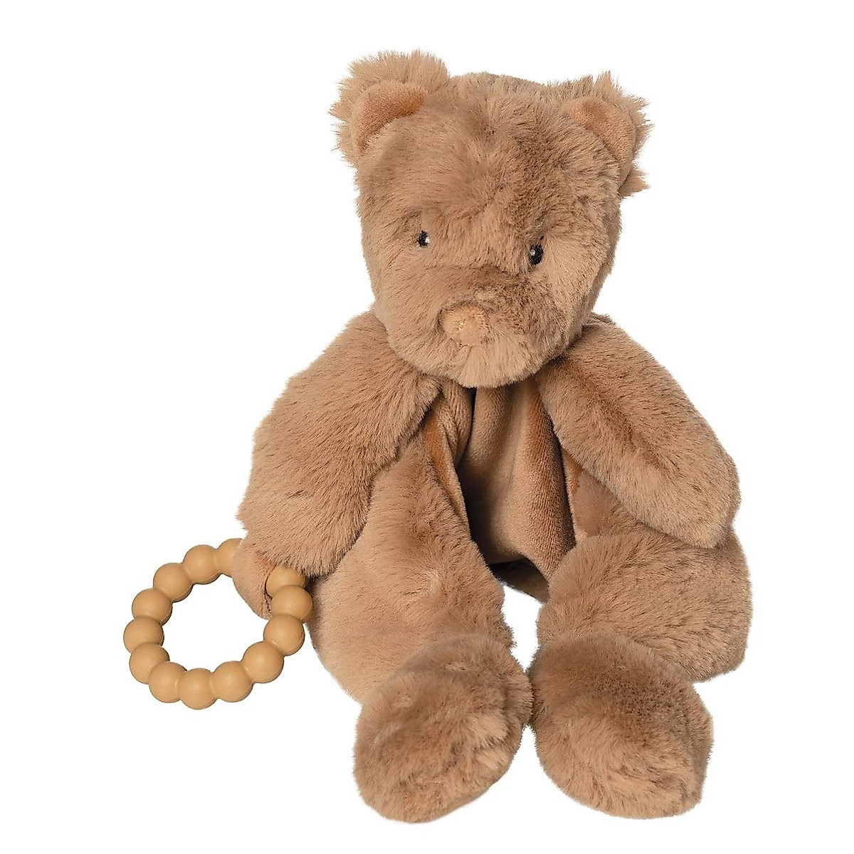 Manhattan Toy Sleepy Time Bear Plush Baby Lovie Blankie with Removable Silicone Teether Ring