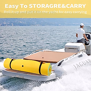 Outroad Water Floating Mat for Lakes Lily Floatation Foam Pad for Pools & Beach, Multiple Size, 12'x6' Yellow