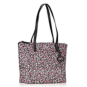 Kate Spade Patrice Park Ave Floral Large Top Zip Tote Boho Black Pink Multi
