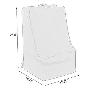 Quickway Imports Universal Car Seat Backpack Travel Bag, Large Padded Protector Bag for Airplane, Gate Bag Check with Padded Adjustable Straps