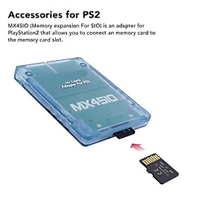 MX4SIO SIO2SD TF Reader Adapter for PS2, Not a Memory But a Adapter, Replacement Memory Reader Adapter for PS2(Blue)