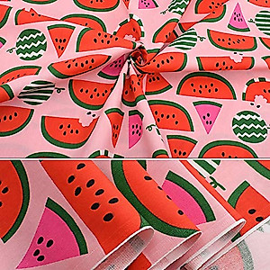 10PCS Fruit Cotton Fabric Bundles 20 x 20 Inch Printed Fat Quarter Fabric Pre-Cut Squares Sheets Fabric for Patchwork Sewing DIY Crafting Quilting