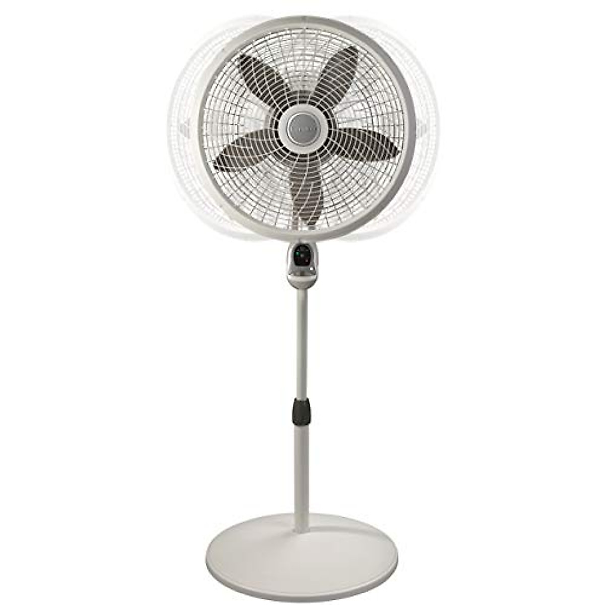 Lasko Cyclone Pedestal Fan, Adjustable Height, Remote Control, Timer, 3 Speeds, for Bedroom, Kitchen, Office and Living Room, 18", White, 1885, Large