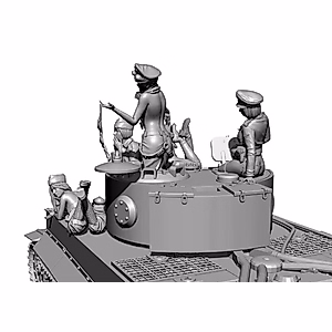 1/35 Resin Soldier Figure Model Kits DIY Beauty 5 Set Soldier colorless and self-Assembled YFWW-2158 (Without Tank)