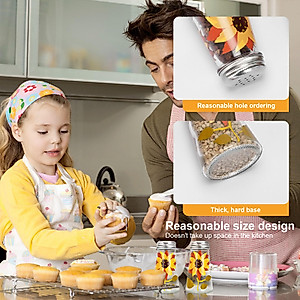 GERUSEA Hand Painted Tapered Salt and Pepper Shaker Set, Sunflowers, Yellow, 2.