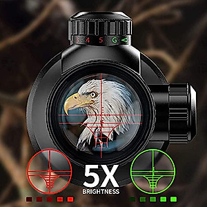 BESTSIGHT 3-9X40 Rifle Scope,Red & Green Illumination System,Rangefinder Reticle Riflescope for Hunting with 20mm Scope Rings