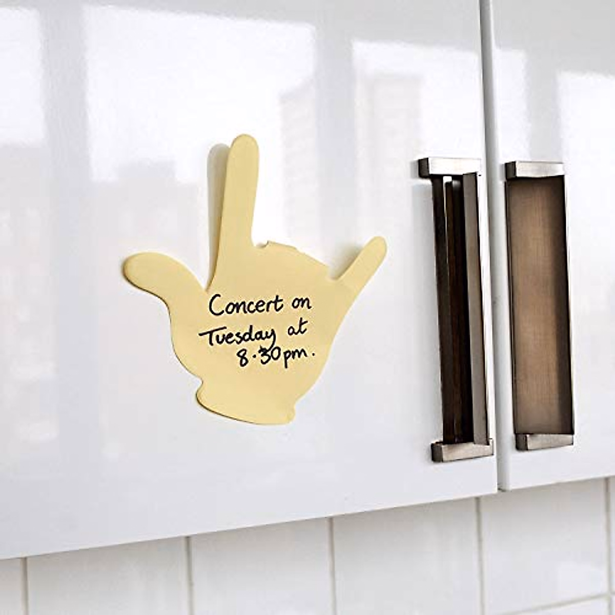 KKMO Fold Write Handy Notes Hand Shaped Sticky Notes Sticker 90 Sheets (Yellow Handy)