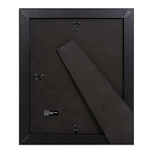 The Display Guys - Minimalist Wooden Picture Frame w. Tempered Glass - 6x8 matted to 5x7 - Tabletop Easel - Black