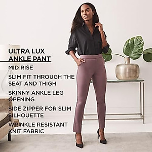 Lee Women's Ultra Lux Comfort Any Wear Slim Ankle Pant Unionall Black 10