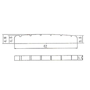 Guyker 42mm Guitar Titanium Alloy Nut - Pre-Slotted Nuts Replacement Compatible with Fender Strat ST Style Electric Guitar