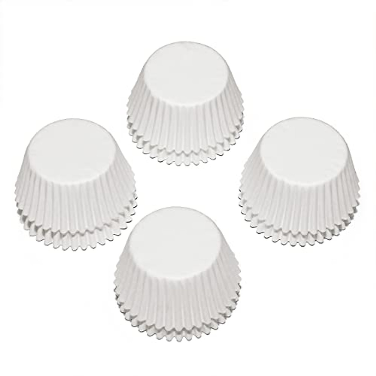 Caperci 500 Count Mini Cupcake Liners White Muffin Liners Greaseproof No Smell Small Cupcake Wrappers Baking Cups
