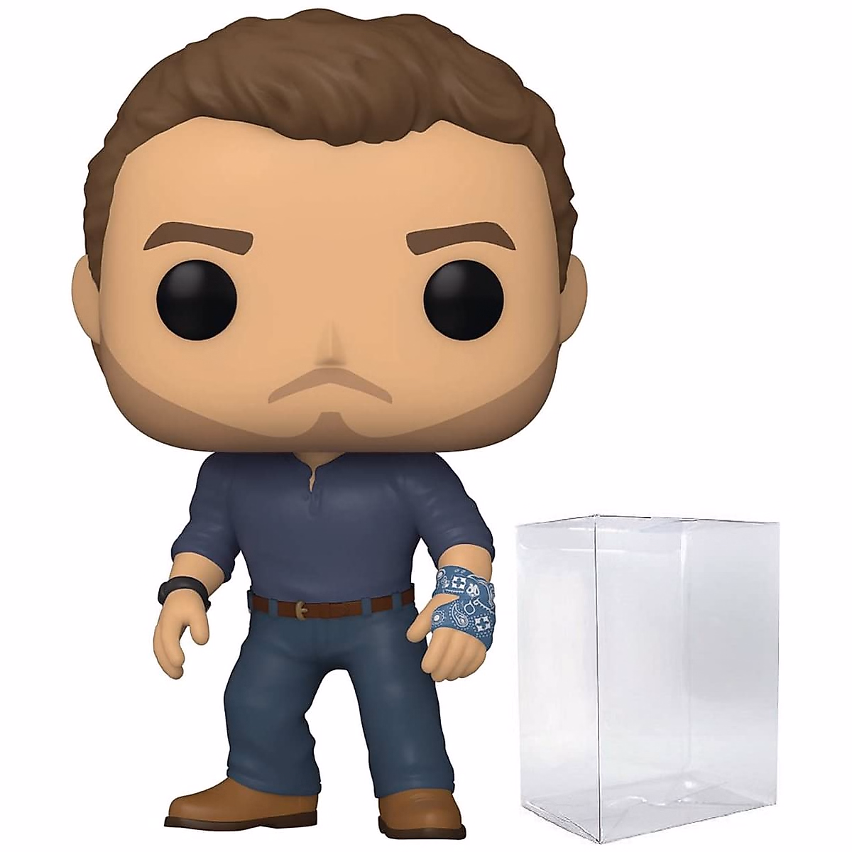 POP Jurassic World Dominion - Owen Grady Funko Vinyl Figure (Bundled with Compatible Box Protector Case), Multicolor, 3.75 inches