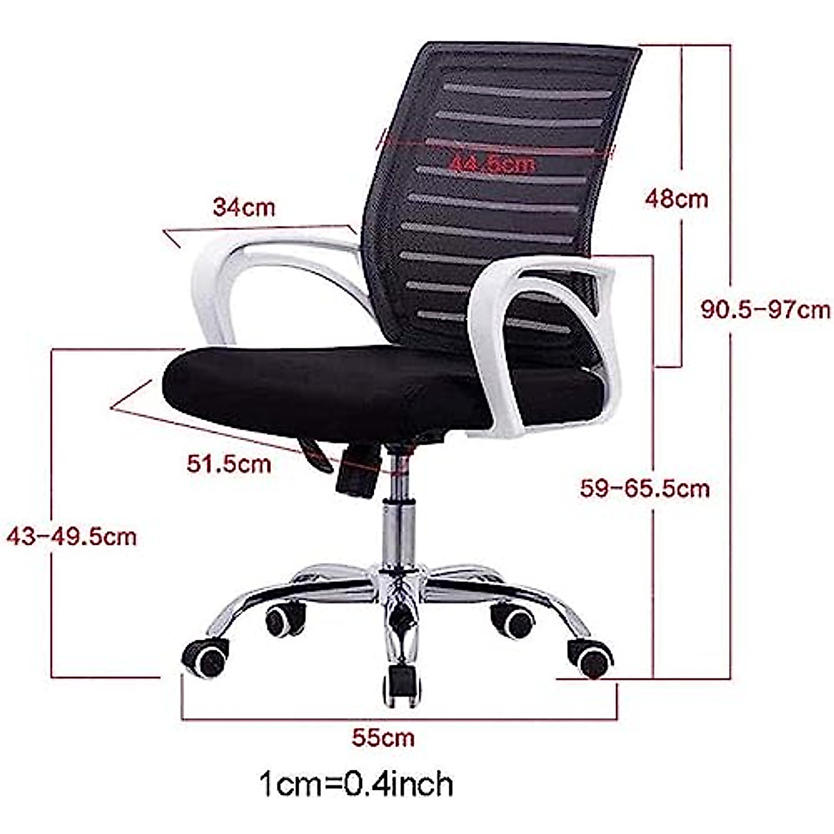 WHLONG Computer Desk Chair Gaming Office Chair Adjustable Ergonomic with Wheels Comfortable Mesh Racing Seat Executive Chairs(Color:Default)