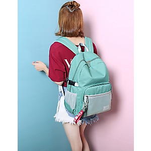 mygreen Classic Backpack Haversack Travel School Bag Student Simple Daypack Bookbag (Light Green)