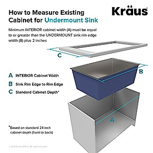 KRAUS Pax 24-inch 18 Gauge Undermount Single Bowl Stainless Steel Laundry and Utility Sink, KHU24L