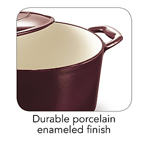 Tramontina Enameled Cast Iron Covered Dutch Oven 5.5-Quart Majolica Red, 80131/037DS