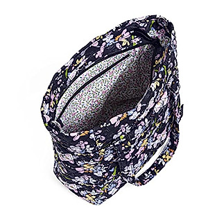 Vera Bradley Women's Cotton Multi-Strap Shoulder Satchel Purse, Bloom Boom Navy - Recycled Cotton, One Size