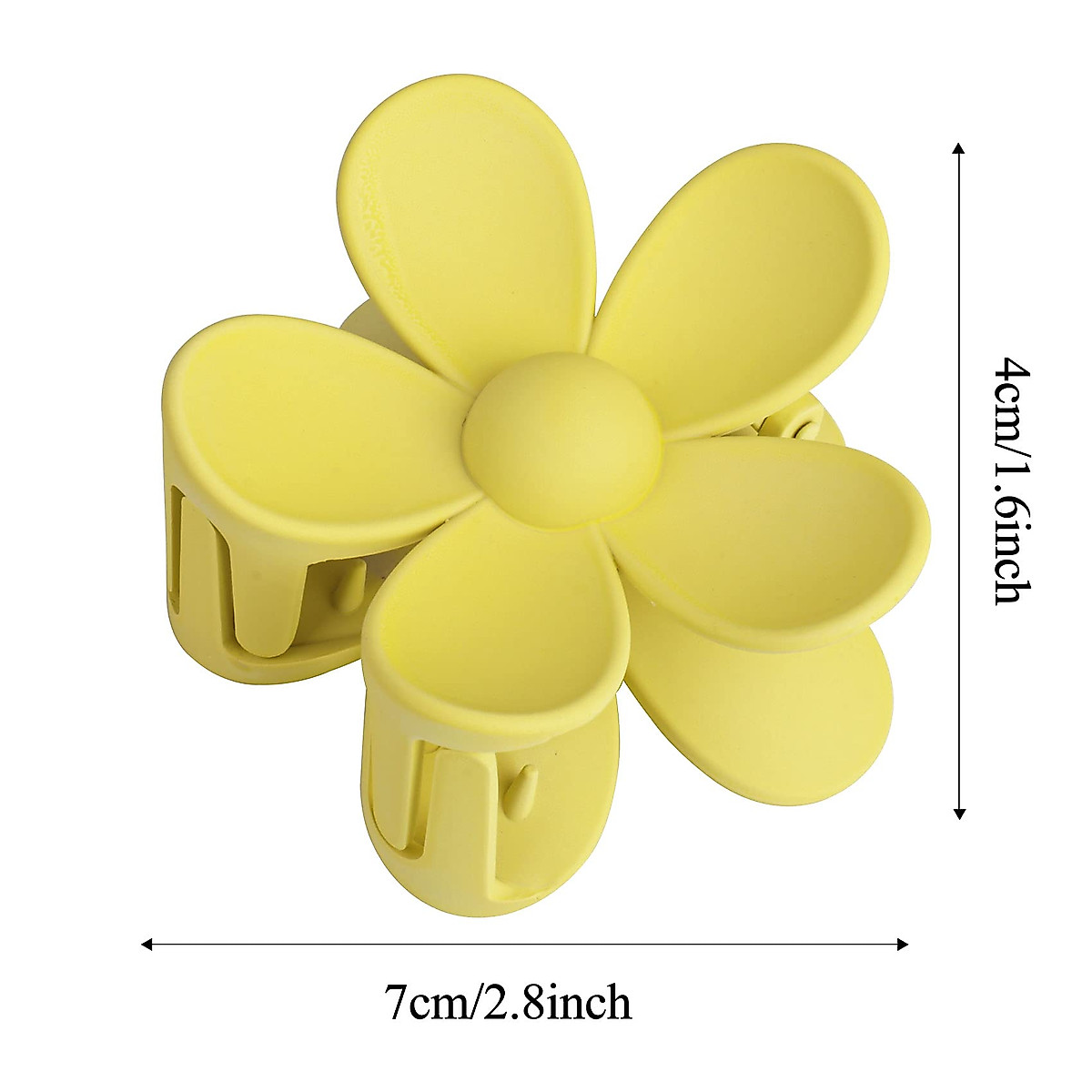 12 Pieces Flower Claw Clips Large Jaw Clips for Women Girls Thick Hair 12 Colors Matte Big Clips Non Slip Strong Hold Hair Catch Clamps Barrettes Headwear Accessories for Thin Hair