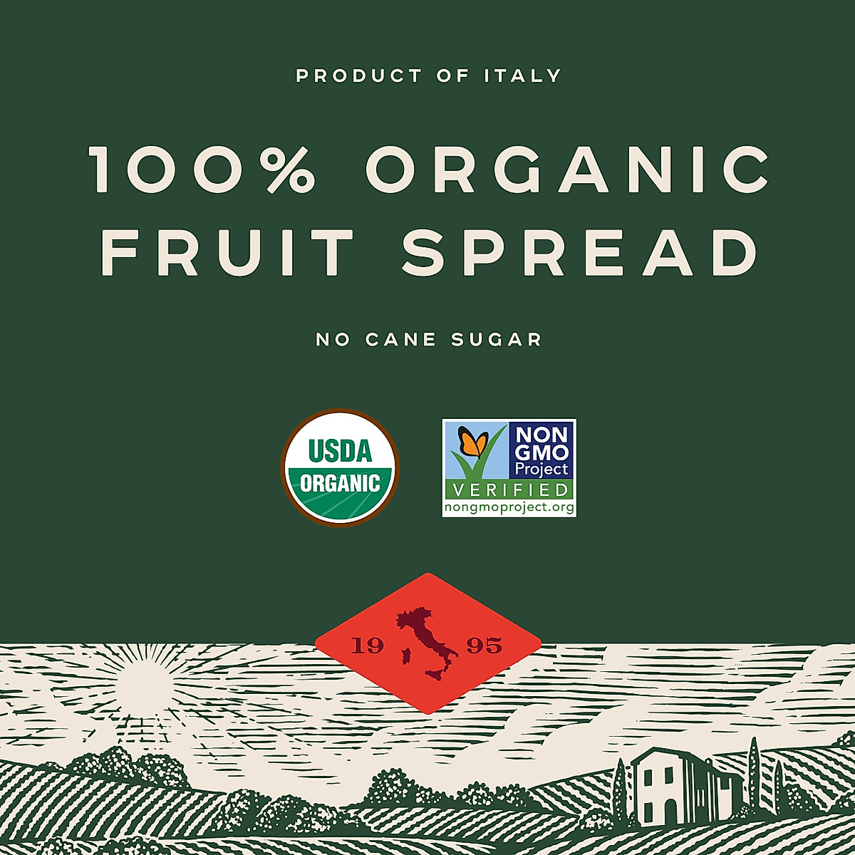 Bionaturae Organic Apricot Fruit Spread - Jelly Organic, Non-GMO, USDA Certified, No Sugar Added, No Preservatives, Organic Fruit Jam, Jam Organic, Made in Italy - 9 Oz, 2 Pack