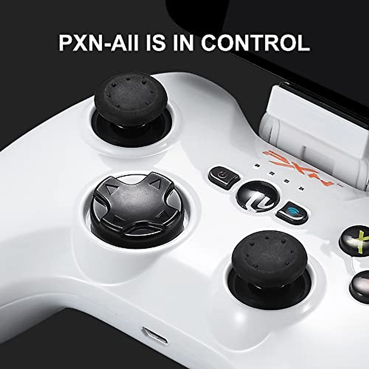 PXN 6603 MFi Controller Wireless Game Controller Portable Joystick Vibration Handle Gamepad for IPhone/IPad/IPod Touch/Apple TV (White)