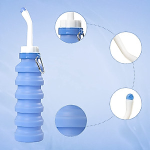 Glavarow Portable Travel Bidet Collapsible & Expandable Handheld Personal Bidet 550ml Perineal Bottle for Postpartum Care/Personal Hygiene Cleaning(Blue)