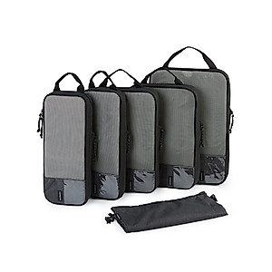 BAGSMART 6 Set Compression Packing Cubes for Travel, Lightweight Vacation Travel Essentials for Men, Travel Accessories for Suitcase Organizer Bags Set, Durable Luggage Organizer Travel Bags