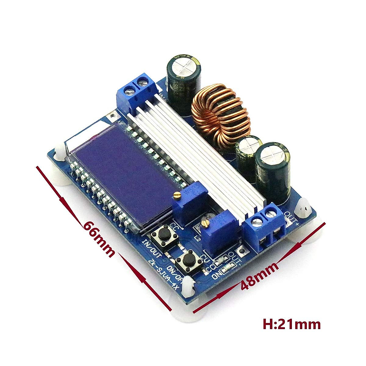 CenryKay Adjustable USB Power Supply Module, 15W DC-DC 0.5-30V Step Up/Down Module CVCC Buck Boost Voltage Converter Support Fast-Charge Trigger (Boost Converter)