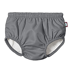 Made in USA Baby Girls and Boys Swim Diaper Cover Reusable Leakproof for Swimming Pool Lessons Beach, Charcoal, 12-18 Months