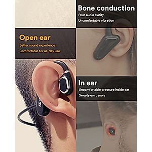 MEE audio AirHooks Open Ear Headphones - Lightweight, Comfortable, Sweatproof Wireless Bluetooth Earbuds with Mic and High Audio Clarity Let You Hear Your Surroundings for Safer Workouts and Running