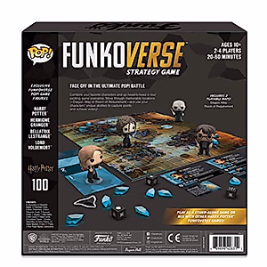 Funko Games Funko Harry Potter 100 Funkoverse - (4 Character Pack) ENGLISH Board Game, Multi Colour - Light Strategy Board Game for Children & Adults (Ages 10+) - 2-4 Players - Gift Idea