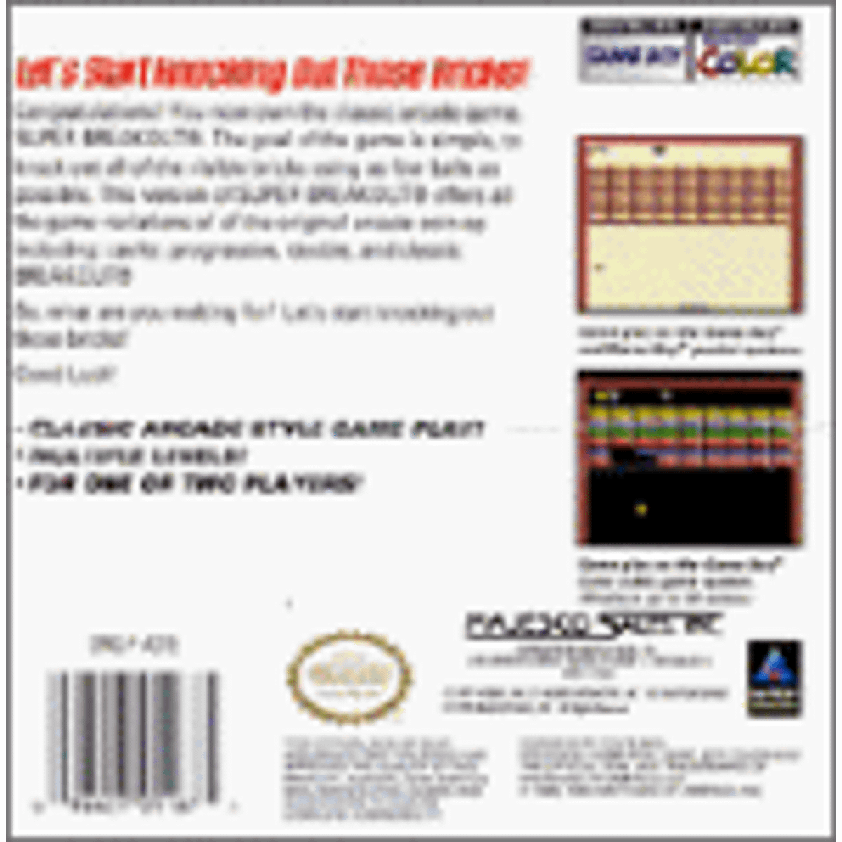 Super Breakout - Game Boy Color