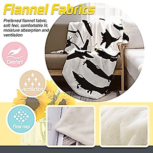 Jet Fighter Airplane Soft Throw Blanket All Season Microplush Thick Warm Blankets Tufted Fuzzy Flannel Throws Blanket for Bed Sofa Couch 50"x40"