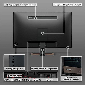 BenQ EW3280U 32 inch 4K Montior | IPS | Entertainment with HDMI connectivity HDR Eye-Care Integrated Speakers and Custom Audio Modes (Renewed)