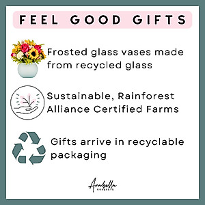 Modern Love | Red, White, Fresh Flower Arrangement with Vase | Arabella Bouquets | Flowers for Delivery, Christmas, Birthday, Congratulations | Premium Hydrated Shipping