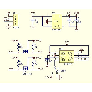 DIYmall BME280 Humidity Temperature Sensor Barometric Pressure Sensor Module with IIC/I2C for Arduino GY-BME280-5V
