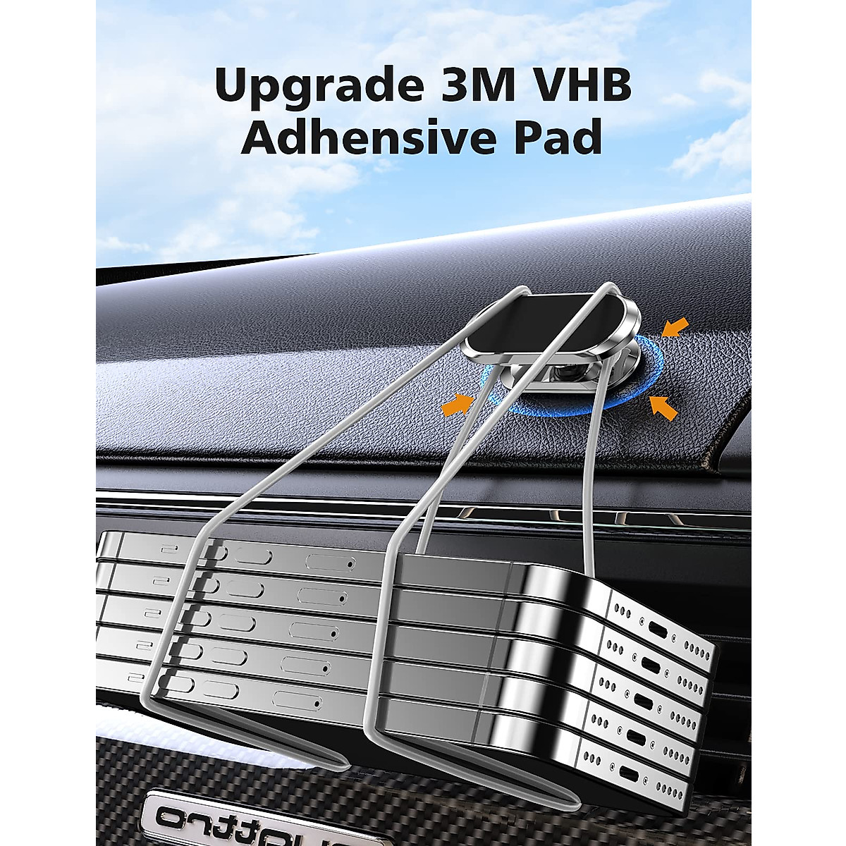 NIYEVN 2 Pack Magnet Phone Holder for Car [ Upgrade N52 Magnet ] Magnetic Phone Holder for Car, [ 360° Rotation ] Universal Dashboard Car Phone Holder Magnetic Fits Samsung & iPhone 16 Pro Max