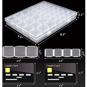 RJ-Sport Dual-Sized Diamond Art Storage Containers with 28 Small & 15 Mid-sized Grids to Keep Small Items Separated & Organized