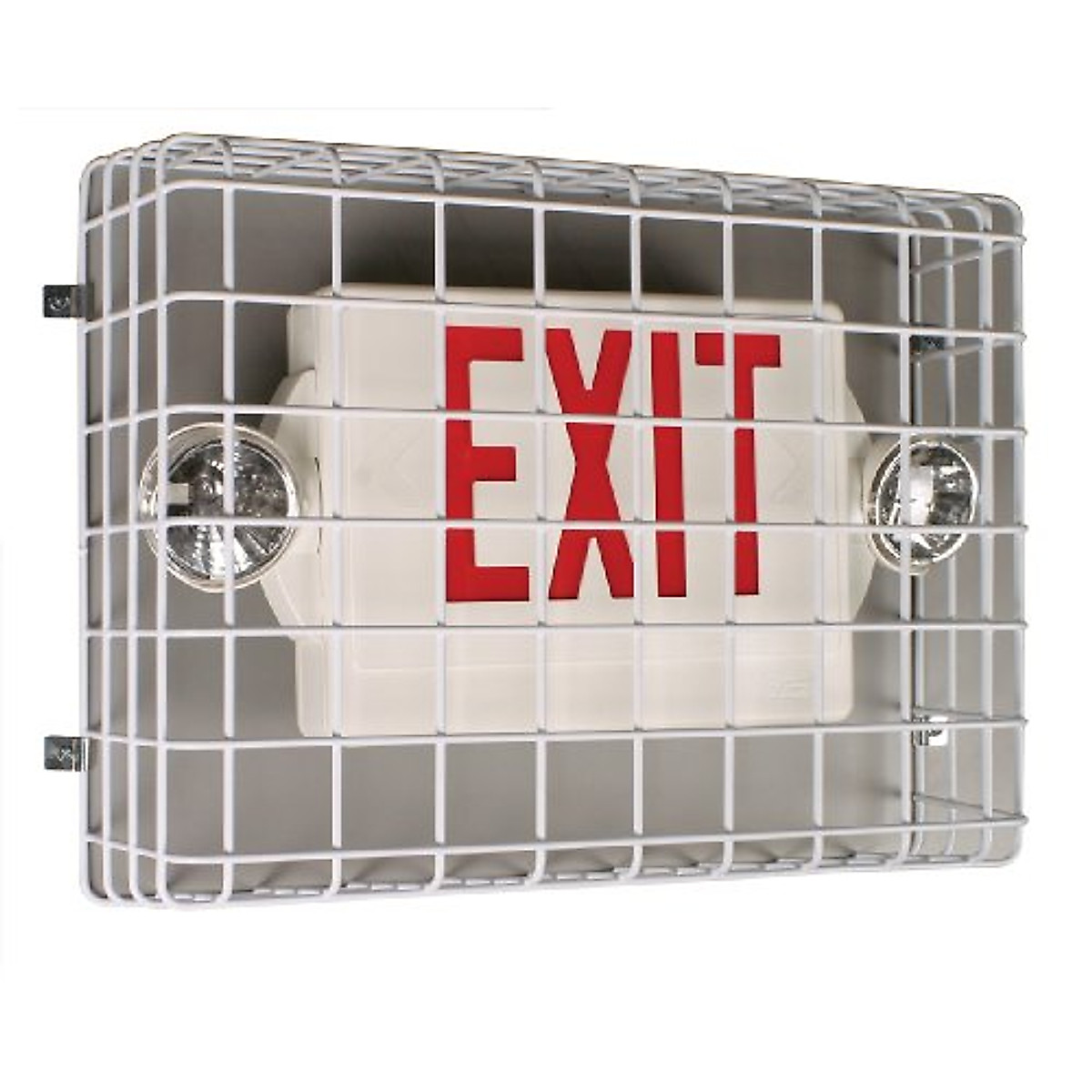 4 set- Inc. STI-9740 Exit Sign Damage Stopper, Safety Technology International, Protective Coated Steel Wire Guard.