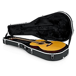 Gator Cases Deluxe ABS Molded Case for Dreadnought Style Acoustic Guitars (GC-DREAD),Black