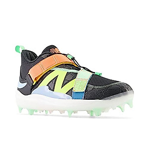 New Balance Unisex FuelCell Lindor V2 Comp Baseball Shoe, Black/Neon Dragonfly/Electric Jade, 10.5 US Men