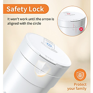 Portable Blender for Shakes and Smoothies, Mini 20000rpm Personal Blender with 6 Ultra-Sharp Blades, 16 Oz Non-BPA Mixing Juicer Rechargeable 4000mAh Electric Blender Bottles for Home, Gym, Office