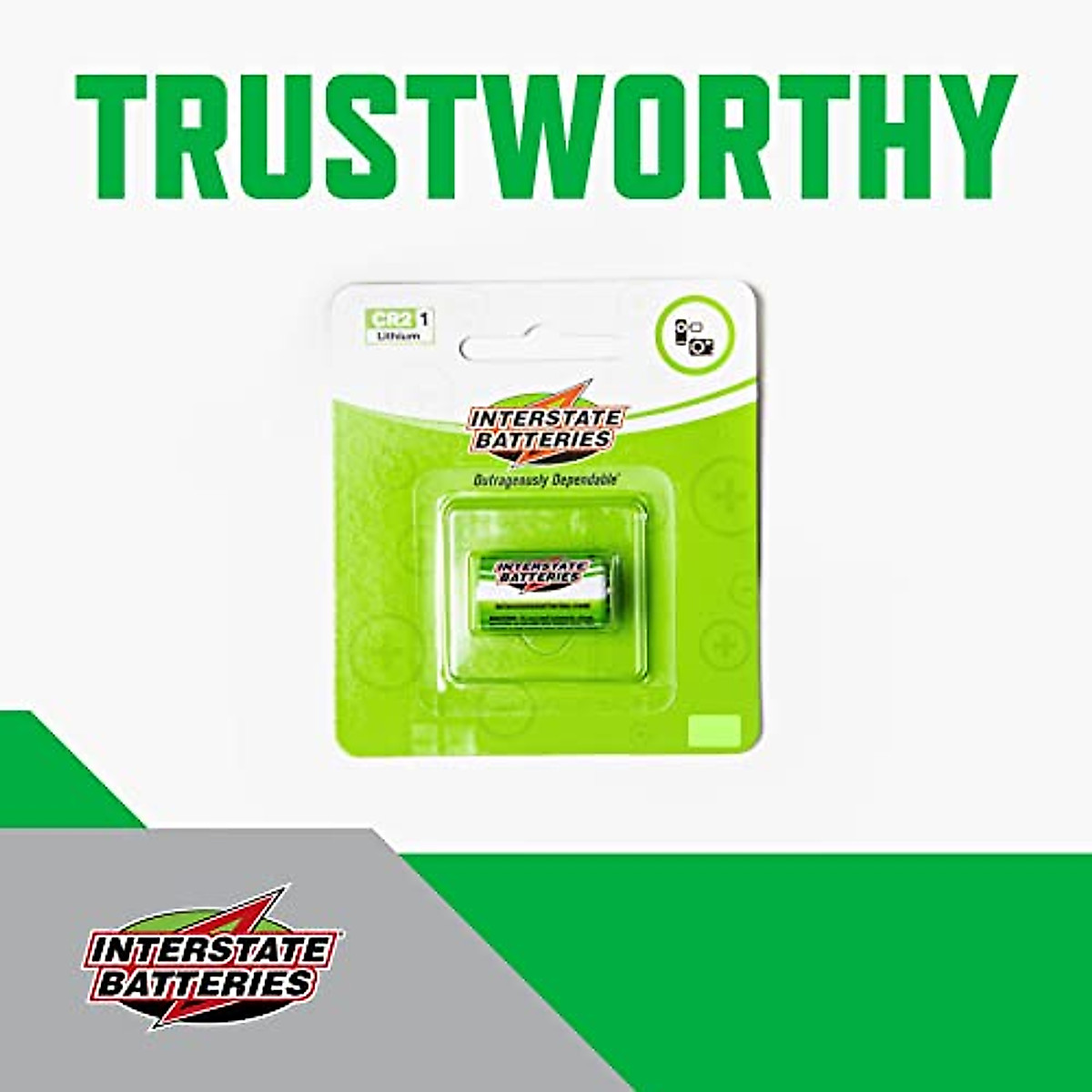 Interstate Batteries CR2 Lithium 3V Battery (10-Pack) 3 Volt 800 mAH Lithium CR2 (PHO0210A) Cameras, Camcorders, Chargers, Flashlights