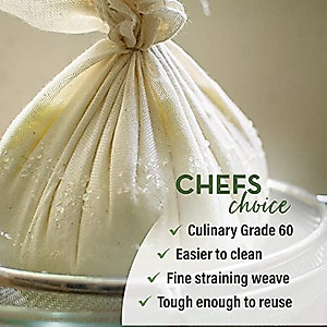 Organic Unbleached Cotton Cheesecloth for Straining, GOTS Certified, Fine Reusable Strainer – Large 18 Sq.ft.