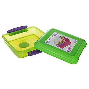 Sistema Lunch Sandwich Box-15.2 oz / 450 ml, 15.5 x 15 x 4.3 cm, Assorted Colors