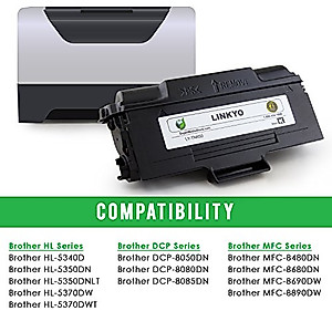 LINKYO Compatible Toner Cartridge Replacement for Brother TN650 TN-650 TN620 (Black, High Yield)
