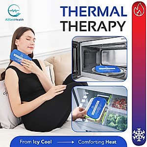Reusable Hot and Cold Ice Packs for Injuries Reusable – 7 Piece Flexible Ice Packs in Multiple Shapes and Sizes – Multi Use Ice Pack for Back Pain Relief, Neck, Shoulder