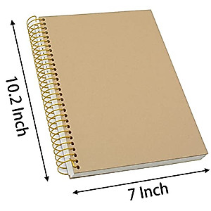 Yansanido Large Spiral Notebook, 5 Pcs B5 Thick Paper Hardcover 7mm College Ruled 5 Colors 150 Sheets -300 Pages Journals for Study, Work, Travel and Notes (5 Color)