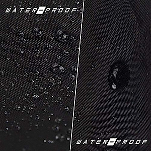 Himal Outdoors Lawn Mower Cover - Heavy Duty 600D Polyester Oxford Waterproof, UV Protection Universal Fit with Drawstring & Cover Storage Bag, Black