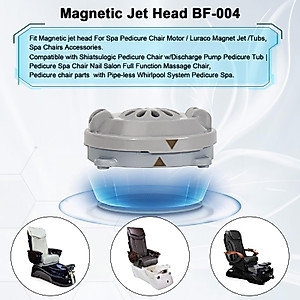 RO6G Pedicure Chair Magnetic Jet Head BF-004 for Pedicure Foot Spa Chair |spa Massage Chair| Tubs Spa Chairs Accessories,Portable Jet Spa - 2 Pack