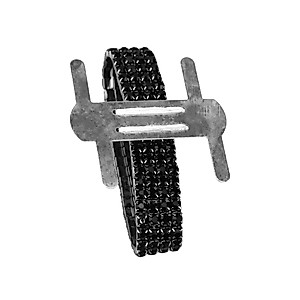 Homeford Corsage Wristlet with Rhinestone Band, 1/2-Inch (Black)